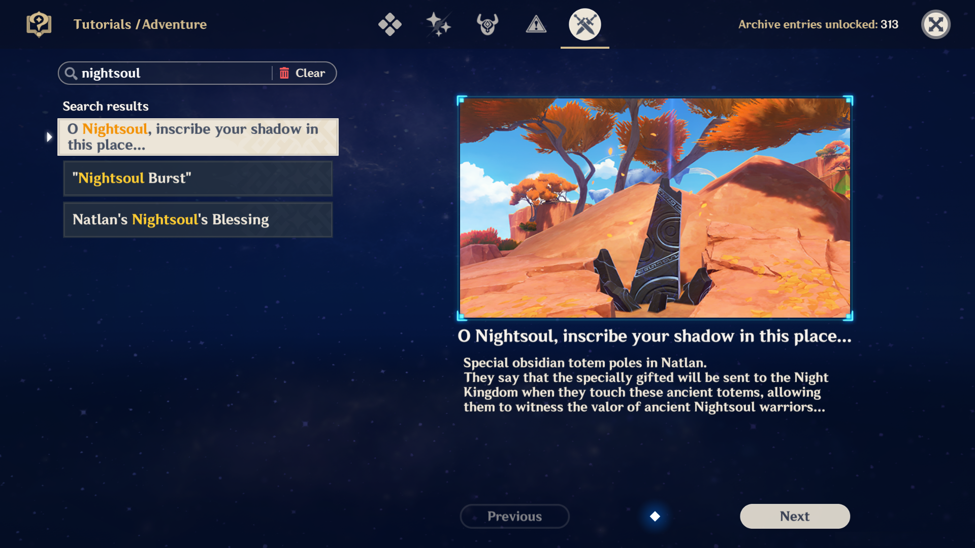 Share a screenshot of your Tutorials menu with the word Nightsoul in ...