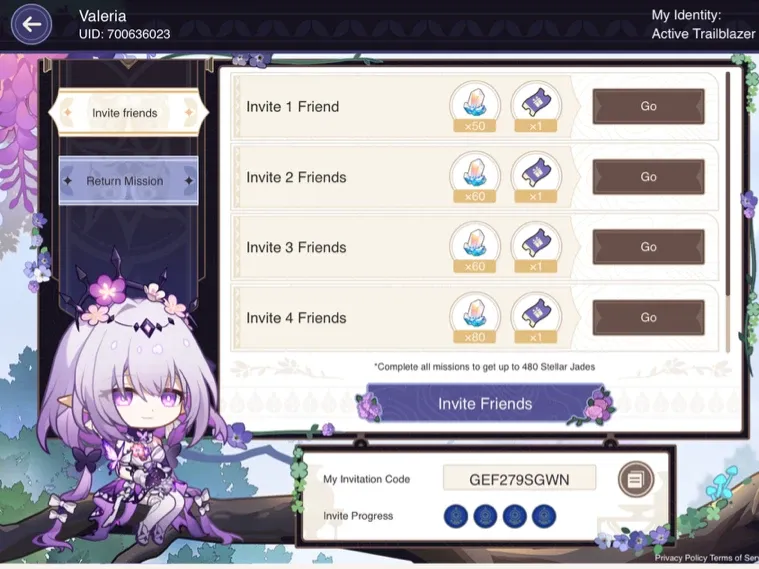 Use my code please 😇 Honkai: Star Rail | HoYoLAB