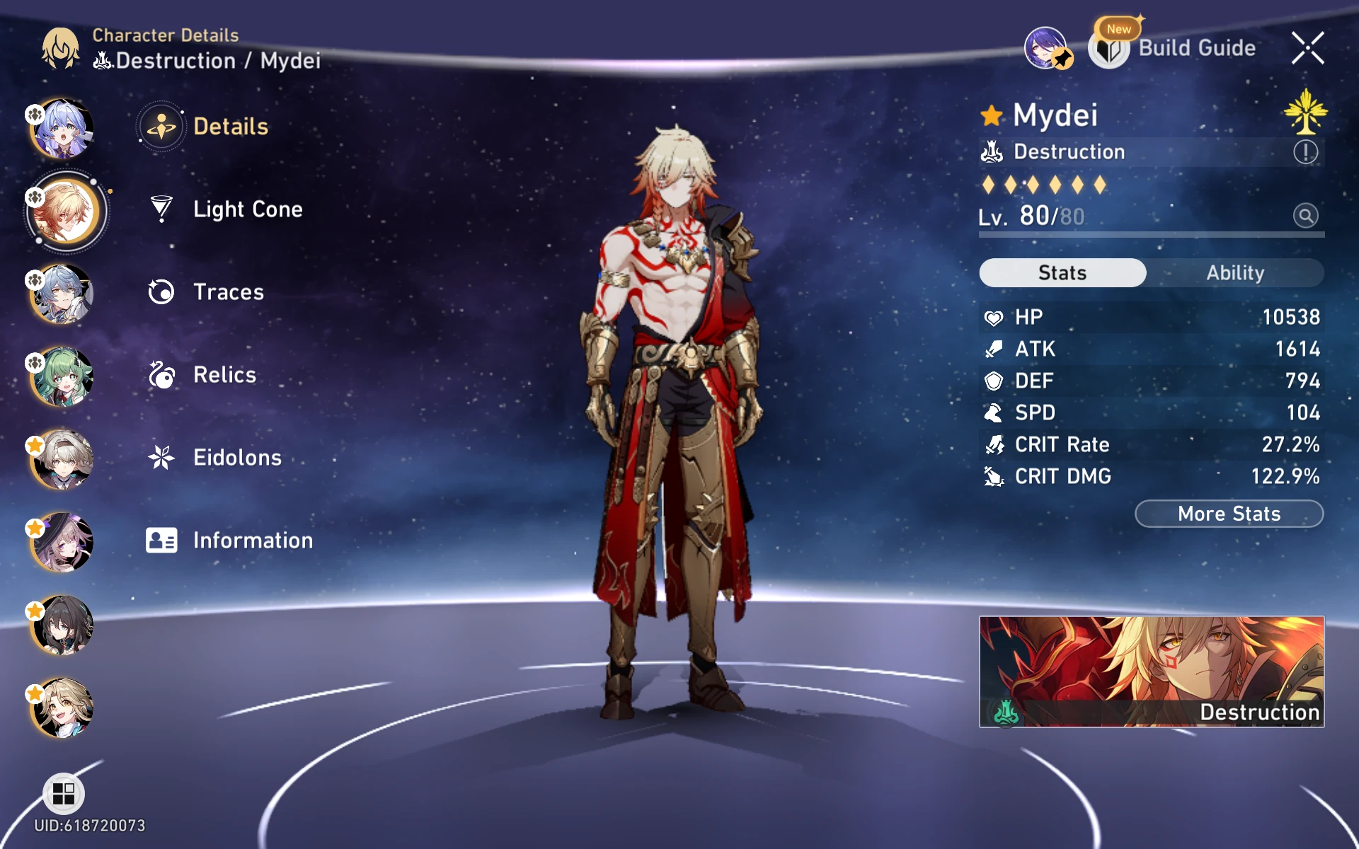 My Mydei build updated Honkai: Star Rail | HoYoLAB