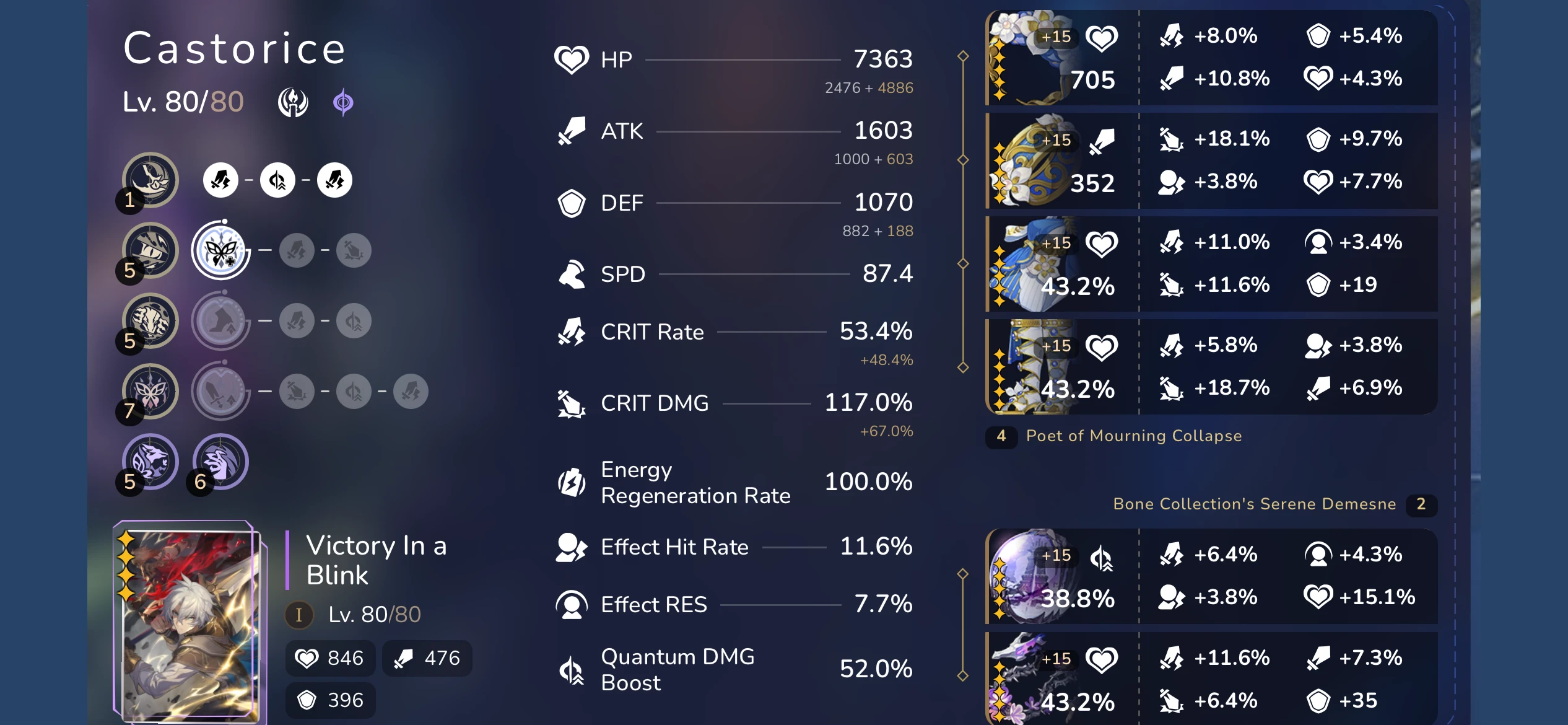 Hi guys, is this a good Castorice build? Honkai: Star Rail | HoYoLAB