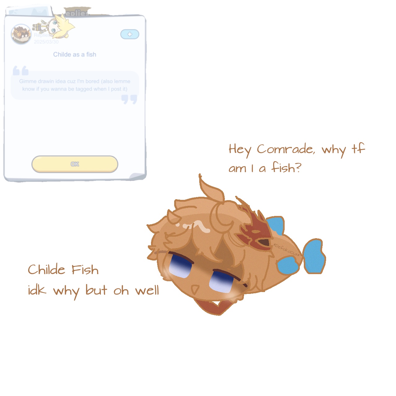 Uhh Childe as a Fish Genshin Impact | HoYoLAB