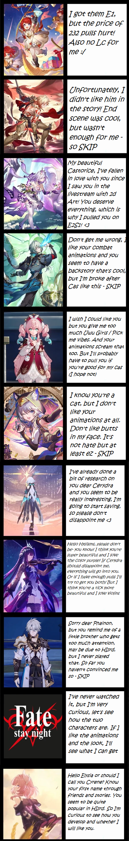 Upcoming HSR Characters and my Thoughts!