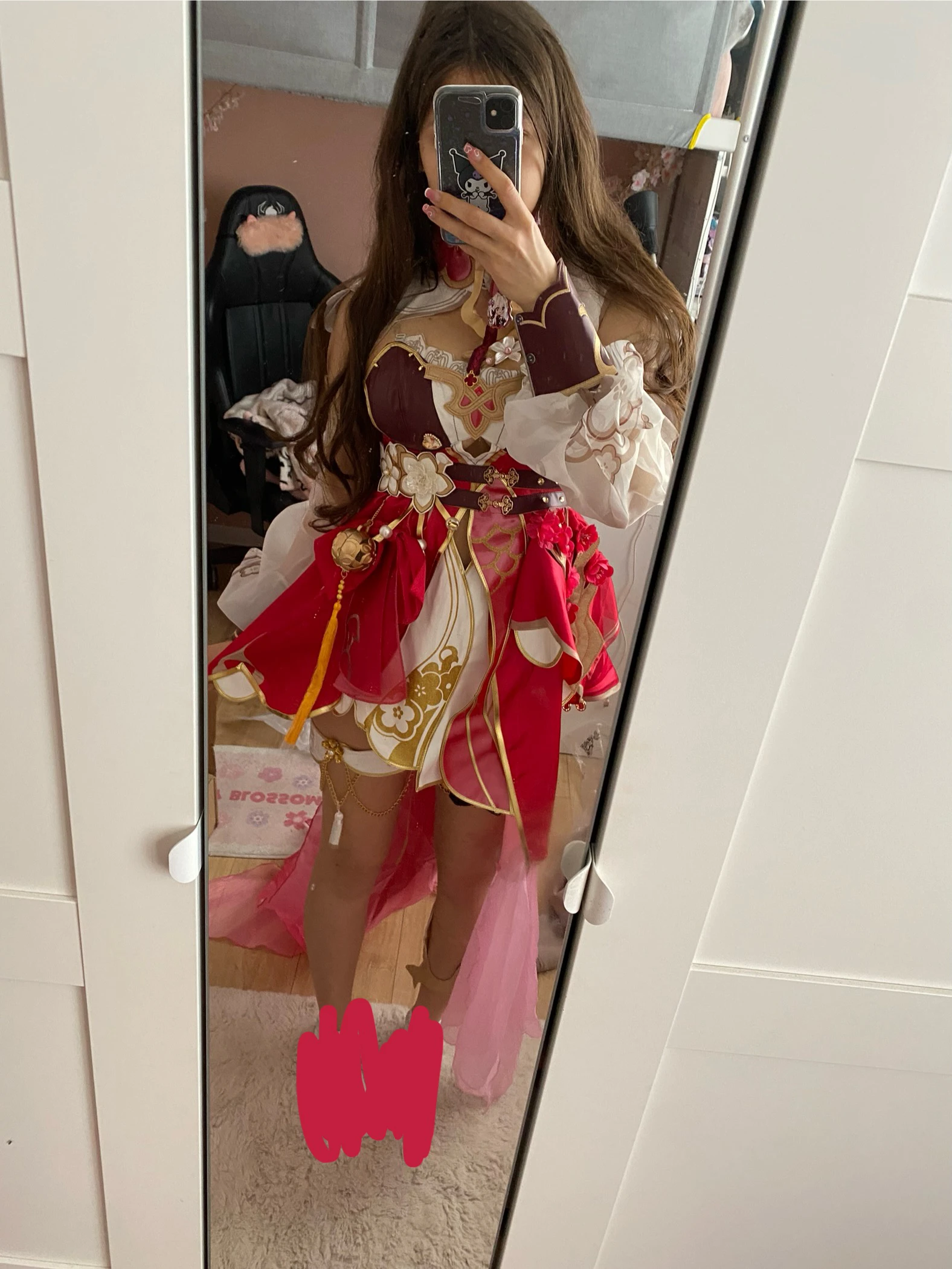 Elysia peachy spring cosplay try on Honkai Impact 3rd | HoYoLAB