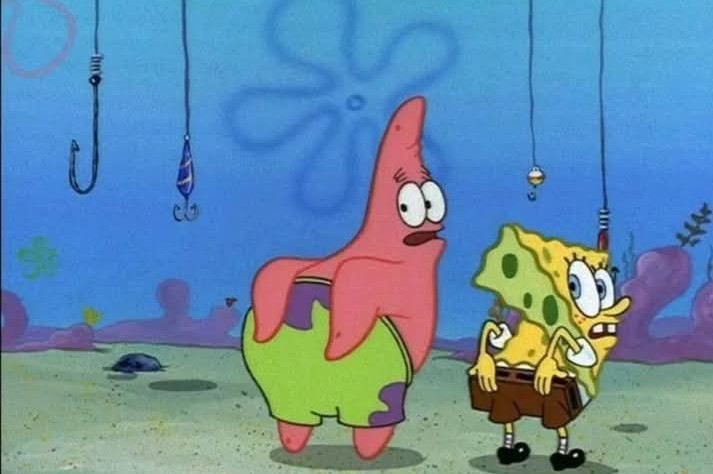 Spongebob and Patrick want to play with bait | HoYoLAB