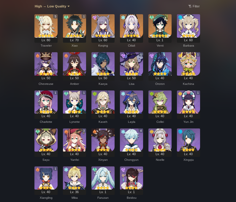 Character reveal. I would have like 6 more 5*'s if I didn't lose my last account. Genshin Impact ...