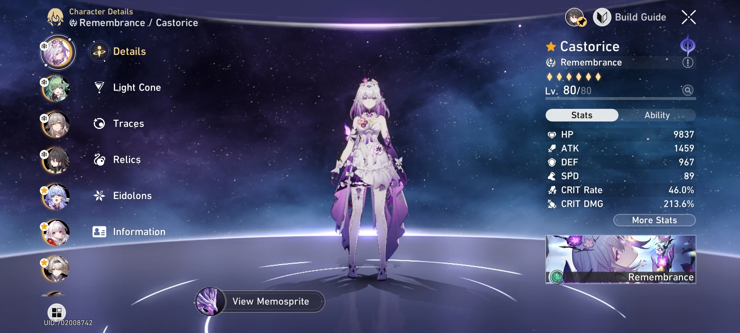 My Castorice build (F2P) Honkai: Star Rail | HoYoLAB