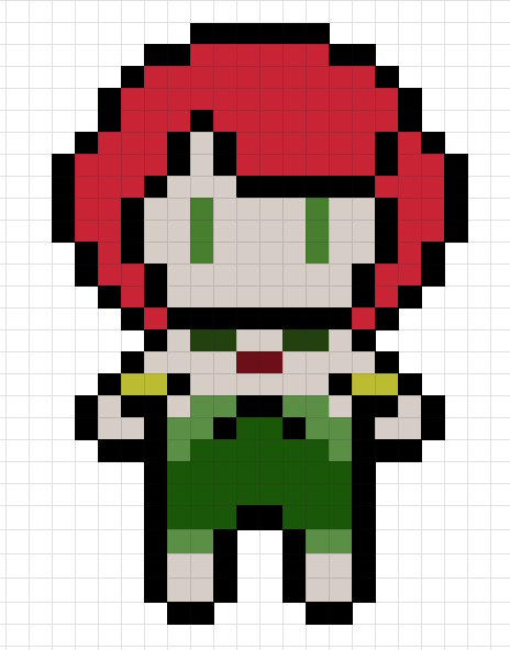 Badly made pixel art of Yoko Kurama's OC | HoYoLAB