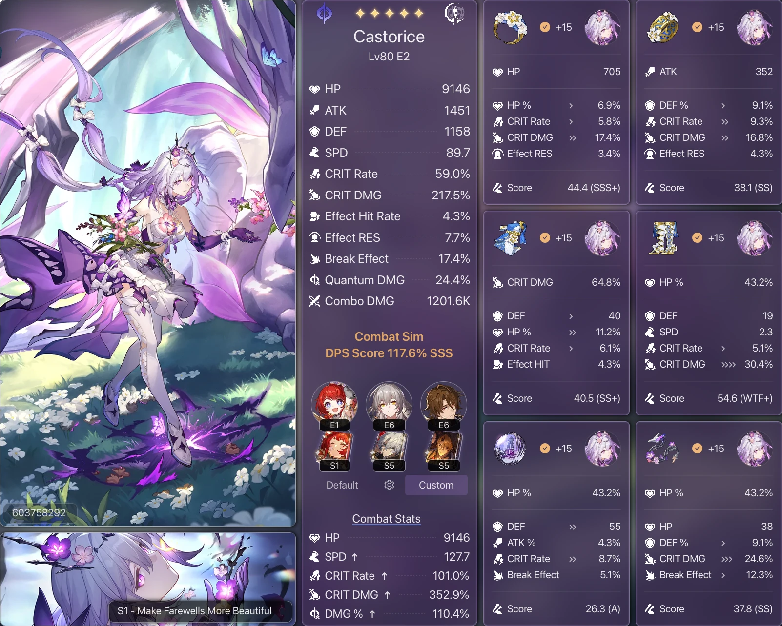 My Decent E2 Castorice Build Honkai: Star Rail | HoYoLAB