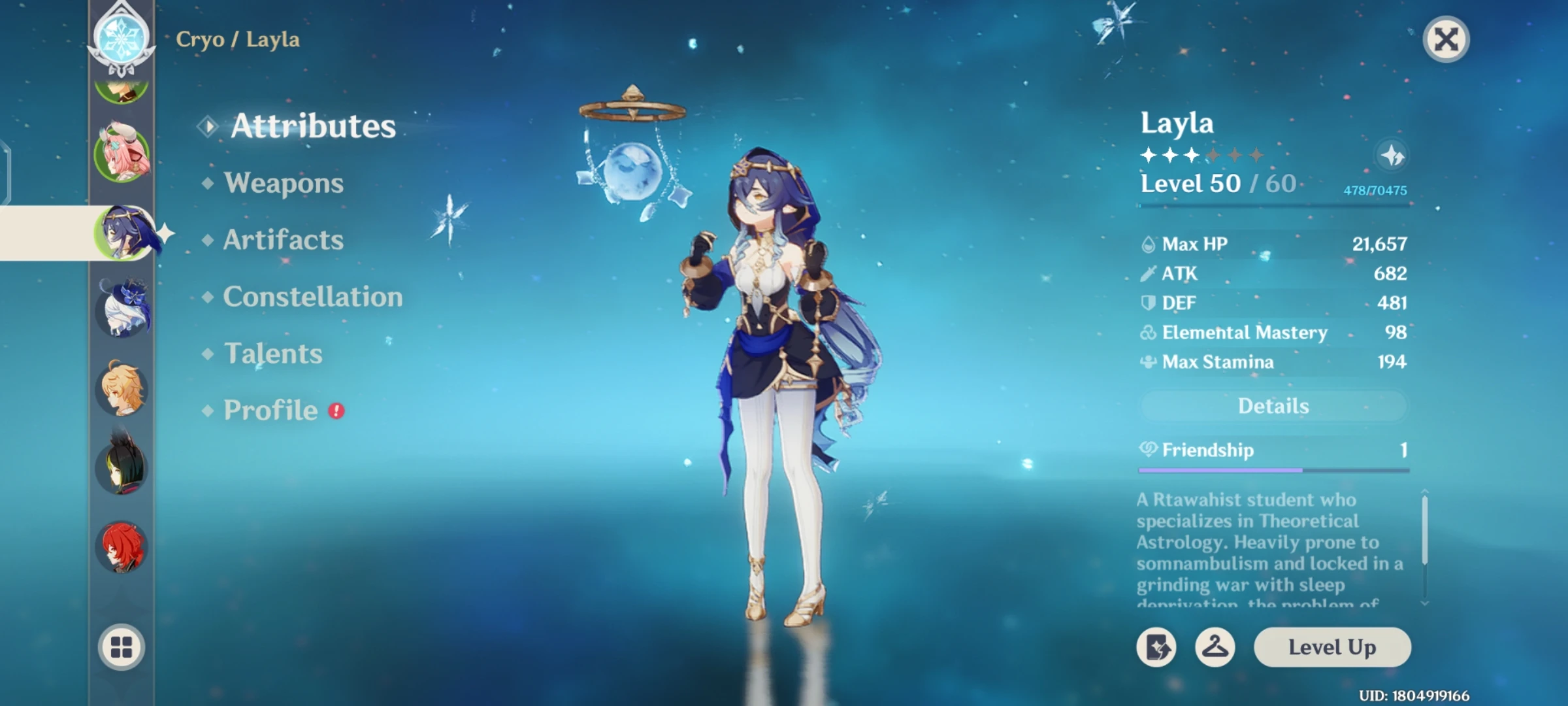 how much HP is good for layla(support) Genshin Impact | HoYoLAB