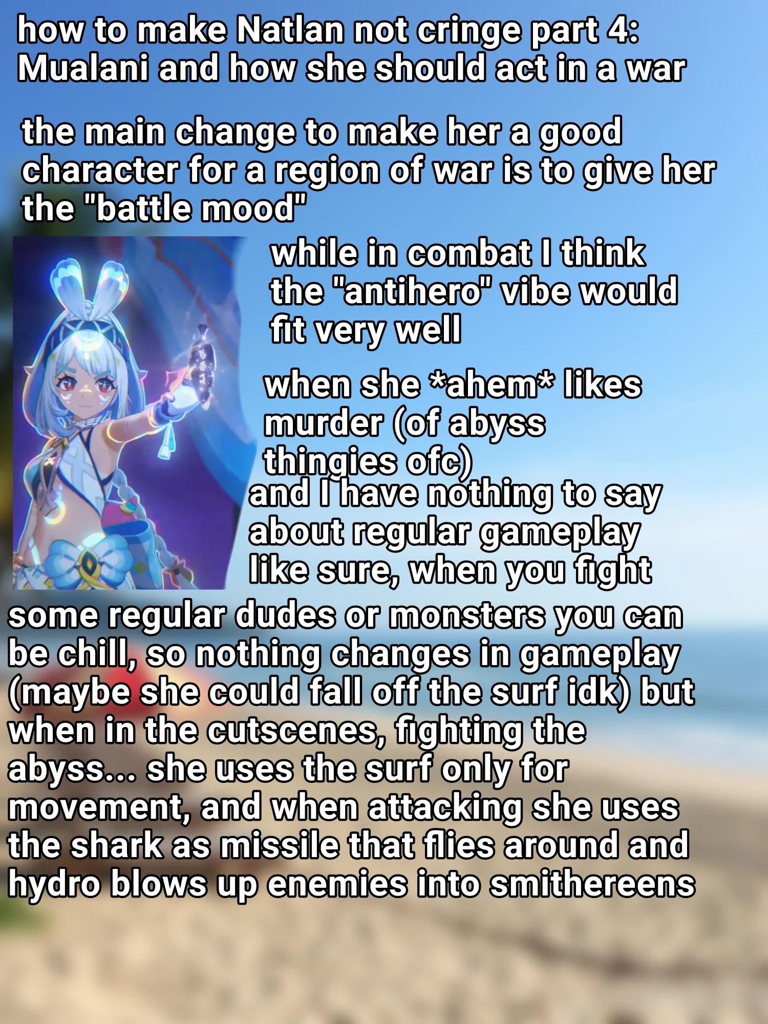 How to make Natlan not cringe: my concept (part 4: shark seal girl ...