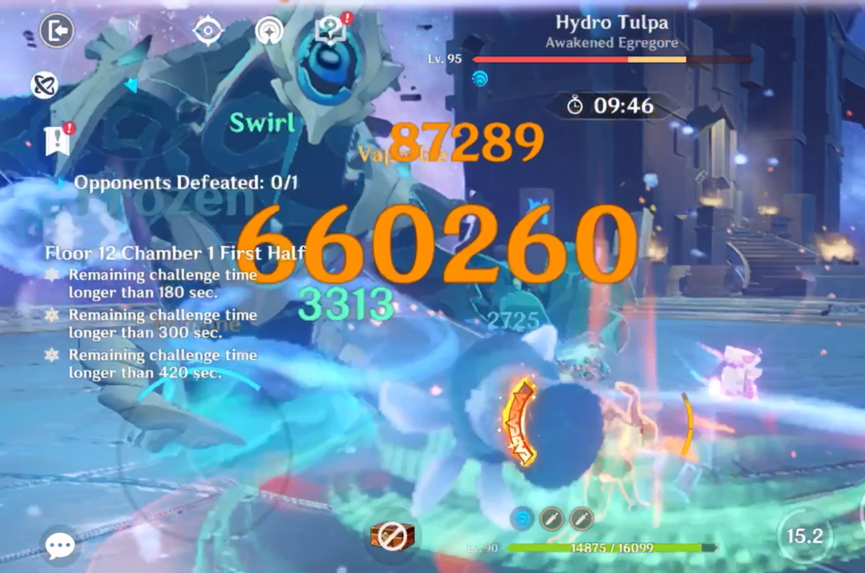 🔥Traveller is my pyro archon today😎takes down floor 12 Hydro Tupla ...