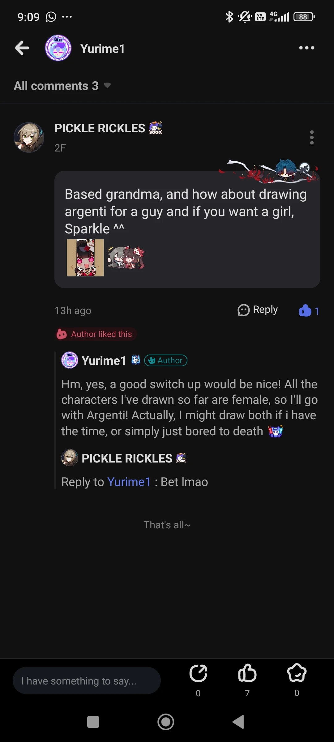 Drawing HSR characters from memory day 4 (requested by PICKLE RICKLES ...