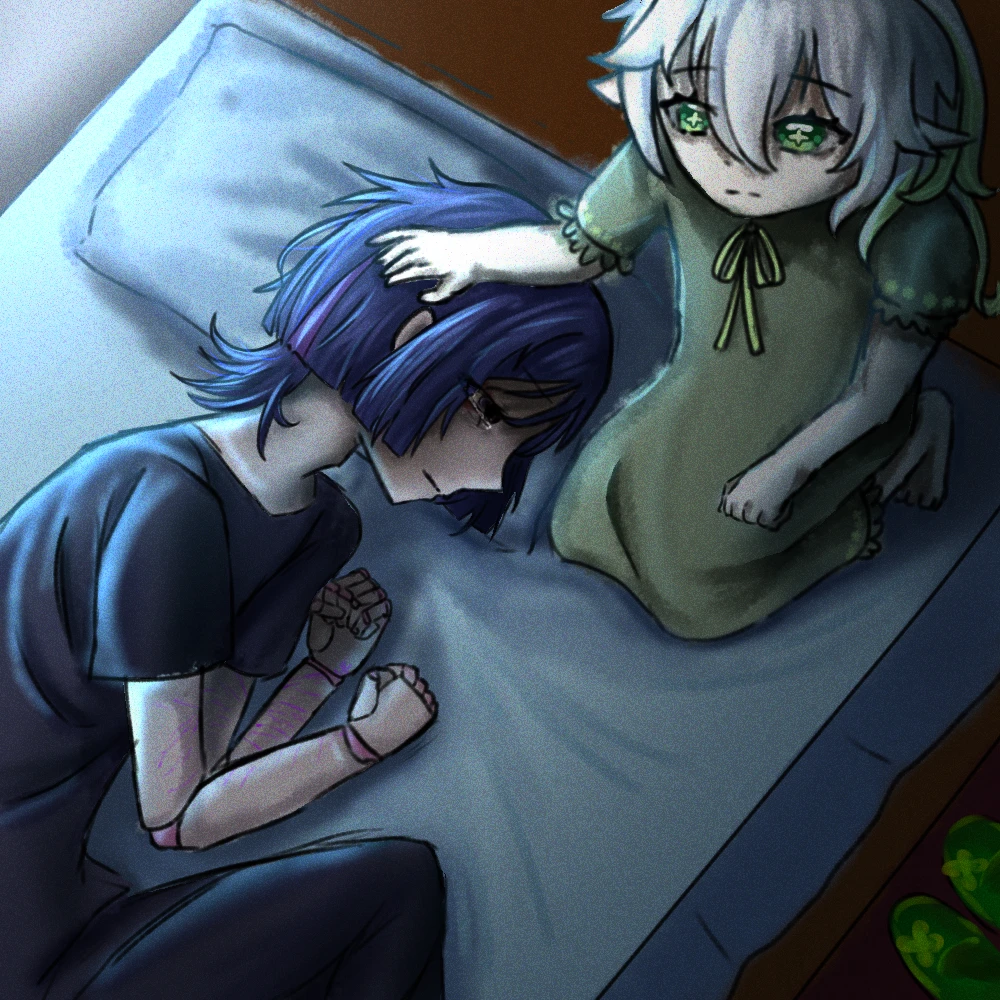 Nahida comforting wanderer (fanart) Genshin Impact | HoYoLAB