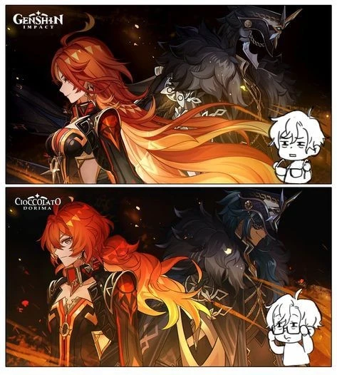 diluc x kaeya memes Genshin Impact | HoYoLAB