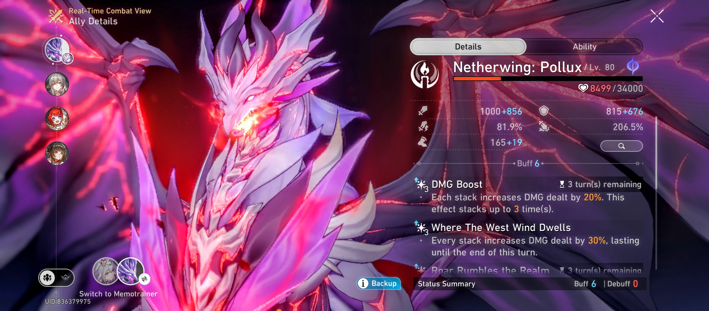 Netherwing's Halo Effect is so too ferocious. 🐲 ️‍🩹 Honkai: Star Rail ...