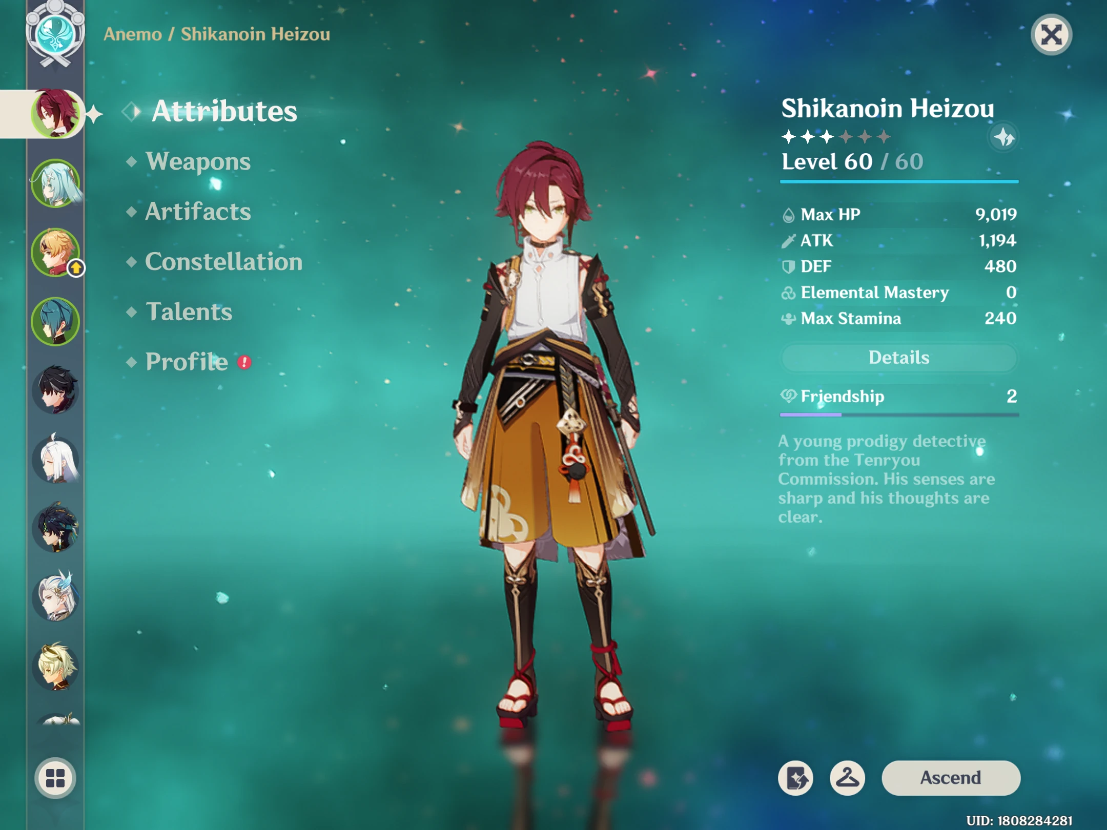 Building Heizou for 2 weeks Genshin Impact | HoYoLAB
