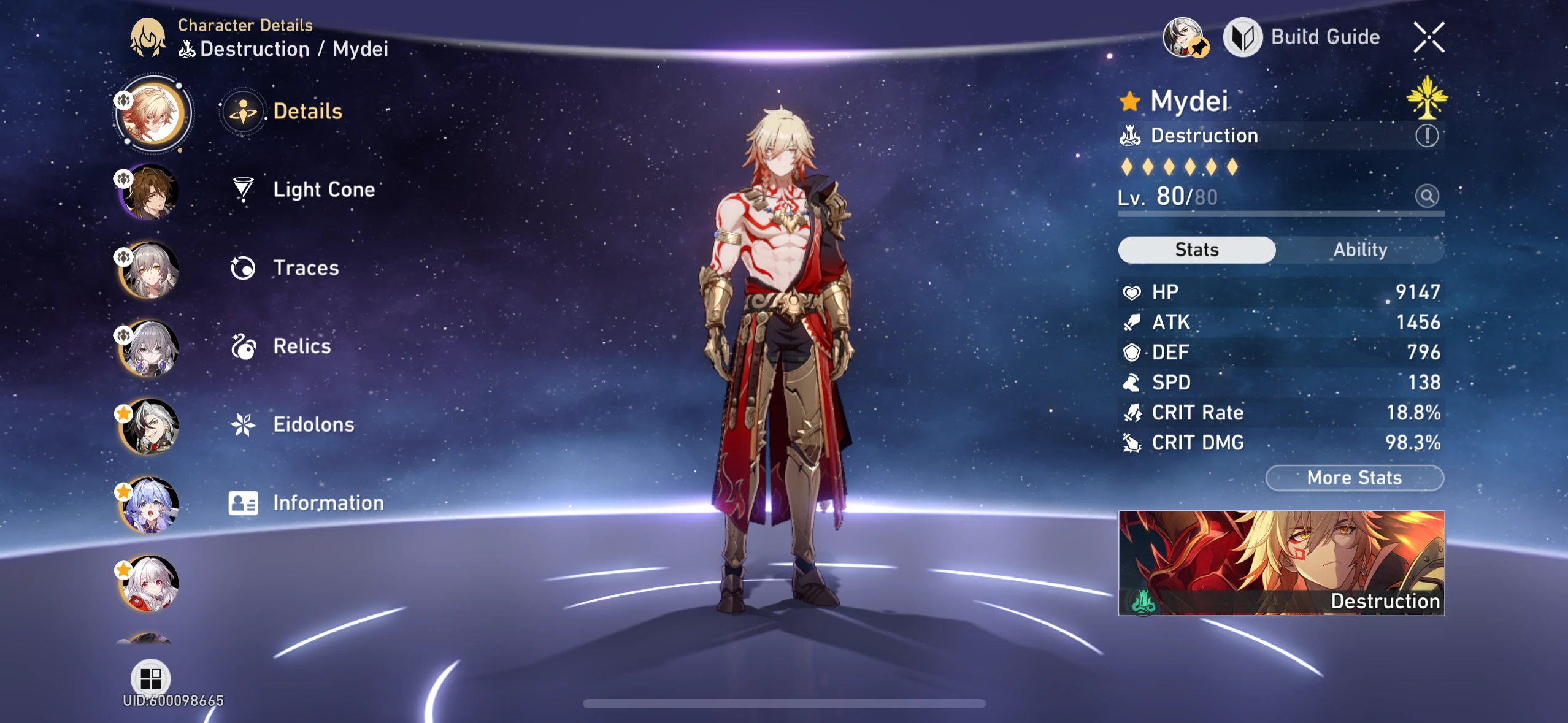 Is my Mydei at least alright for a casual F2P player? Honkai: Star Rail | HoYoLAB