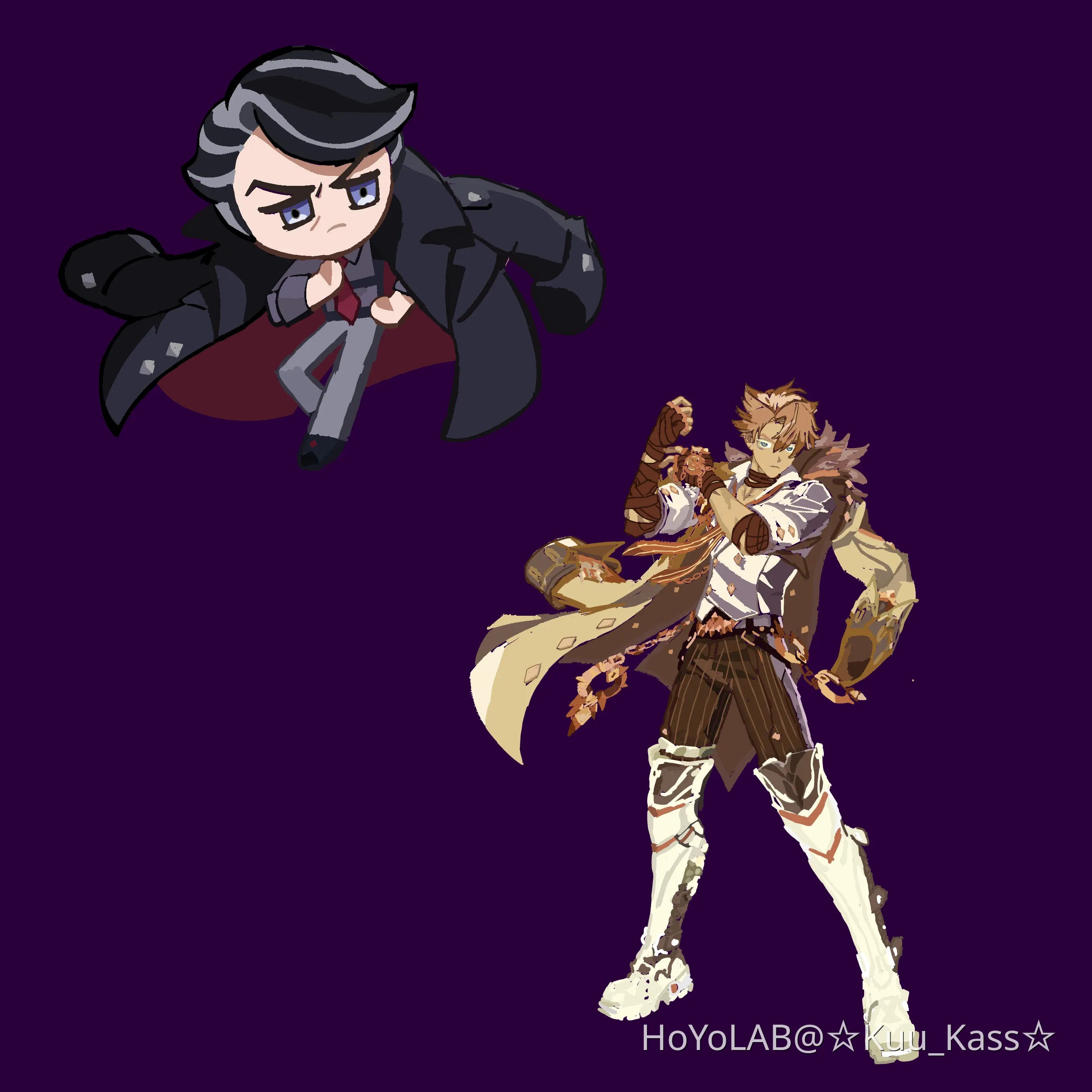 Swapping more colors - Almond Cookie and Wriothesley Genshin Impact ...