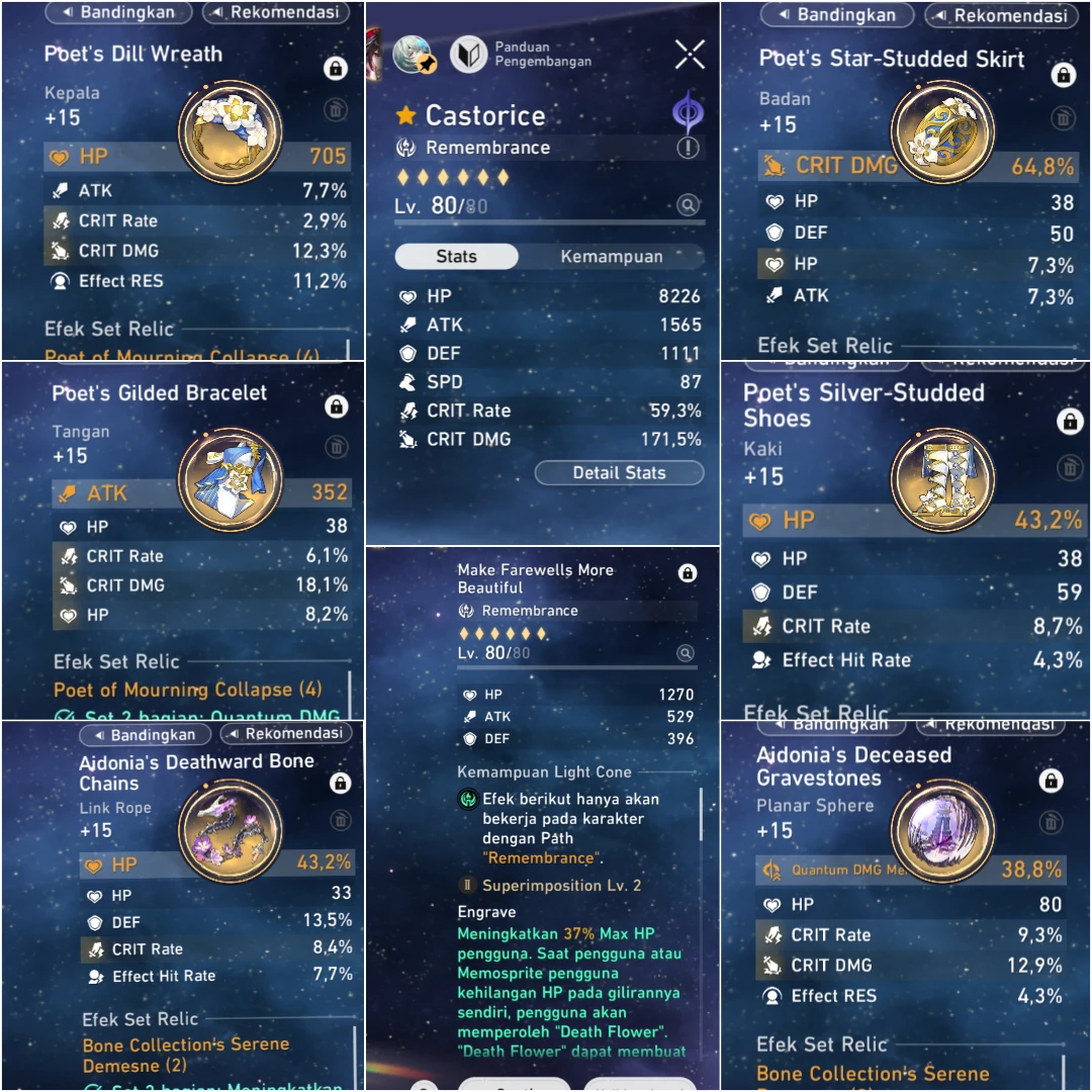 CASTORICE BUILD 🫰🫰 Honkai: Star Rail | HoYoLAB