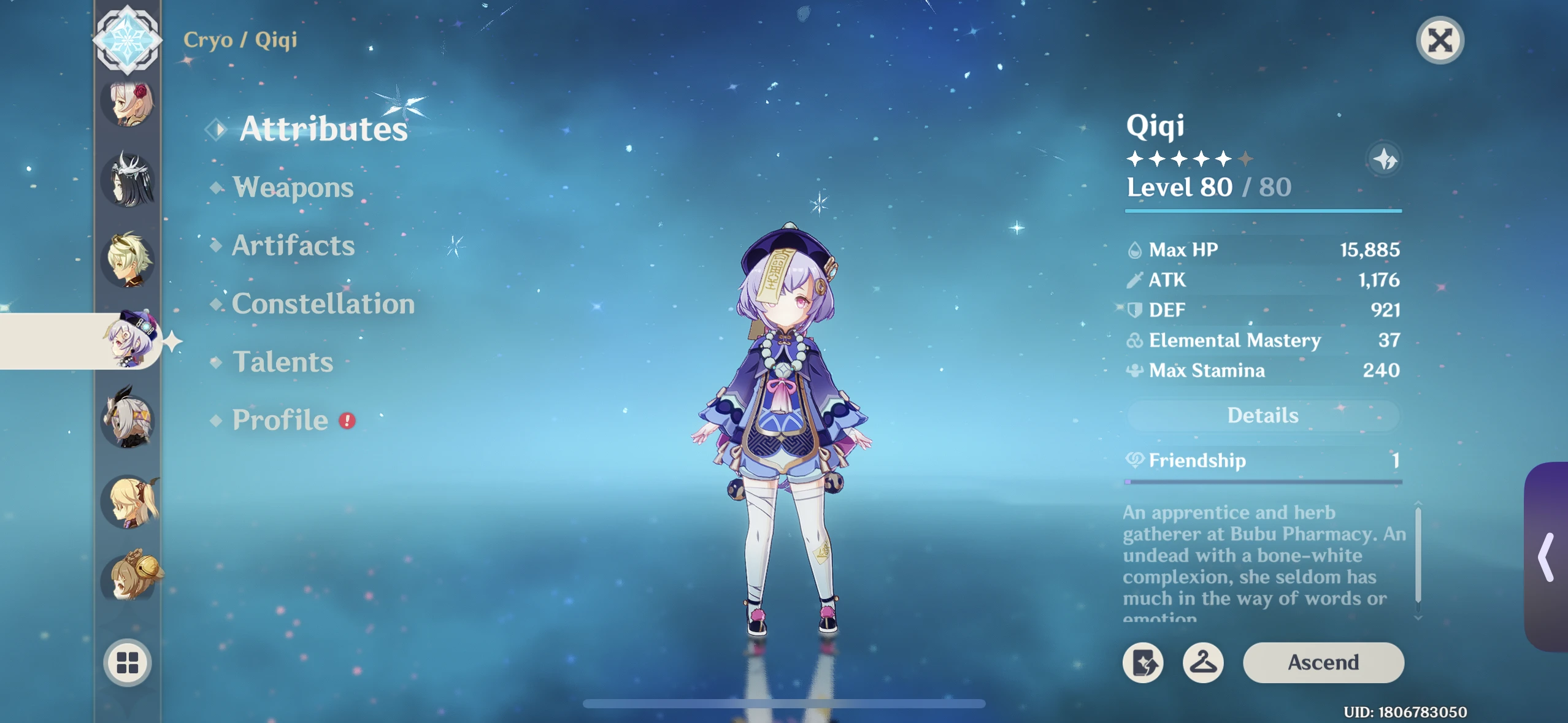 This is how far am building my qiqi Genshin Impact | HoYoLAB