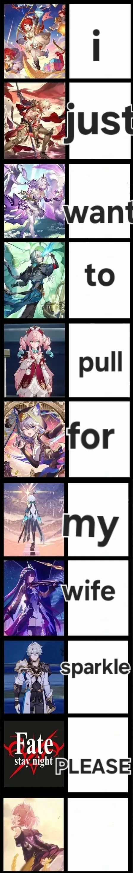 Hoyo give me a sparkle rerun and my life would be yours. PLEASE. Honkai ...