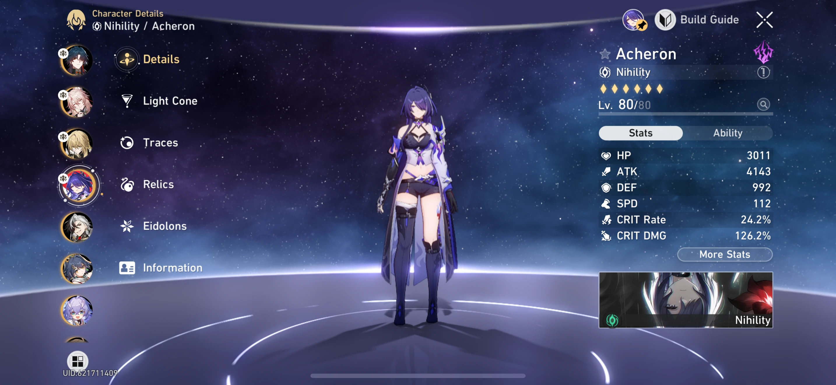 Acheron build progress… Honkai: Star Rail | HoYoLAB