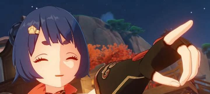 xiangling pointing Paimon Genshin Impact | HoYoLAB