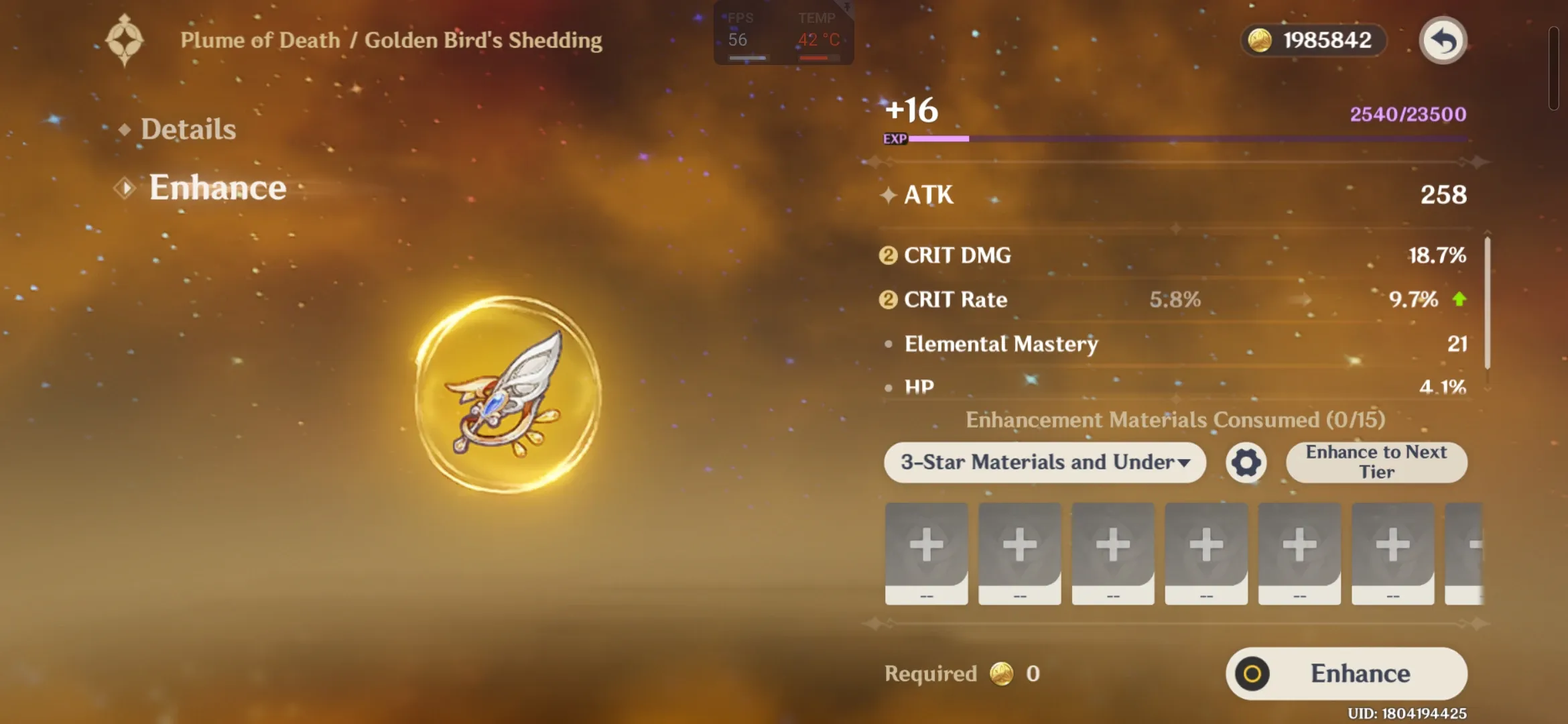 should I feed the elixir artifact to it Genshin Impact | HoYoLAB