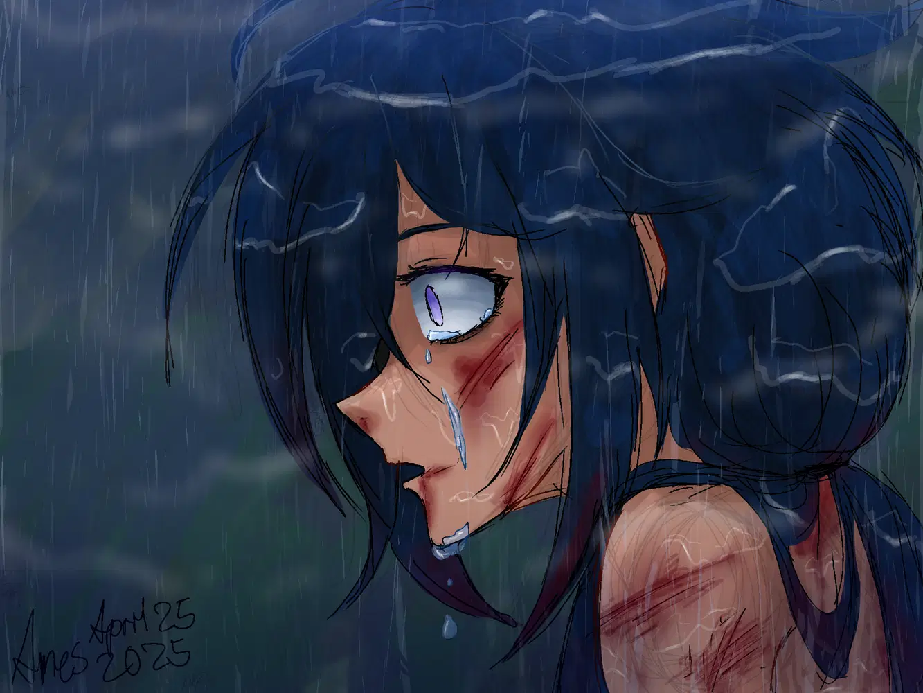 hurt anime expression