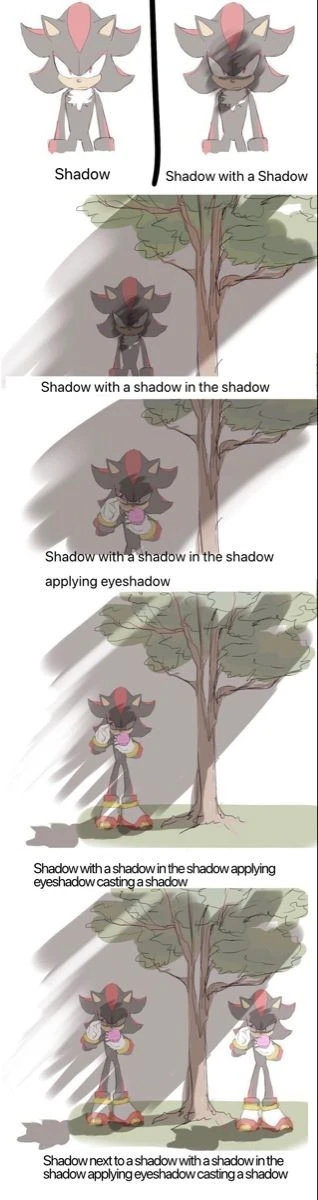 shadow with a shadow in the shadow applying eyeshadow casting a shadow ...