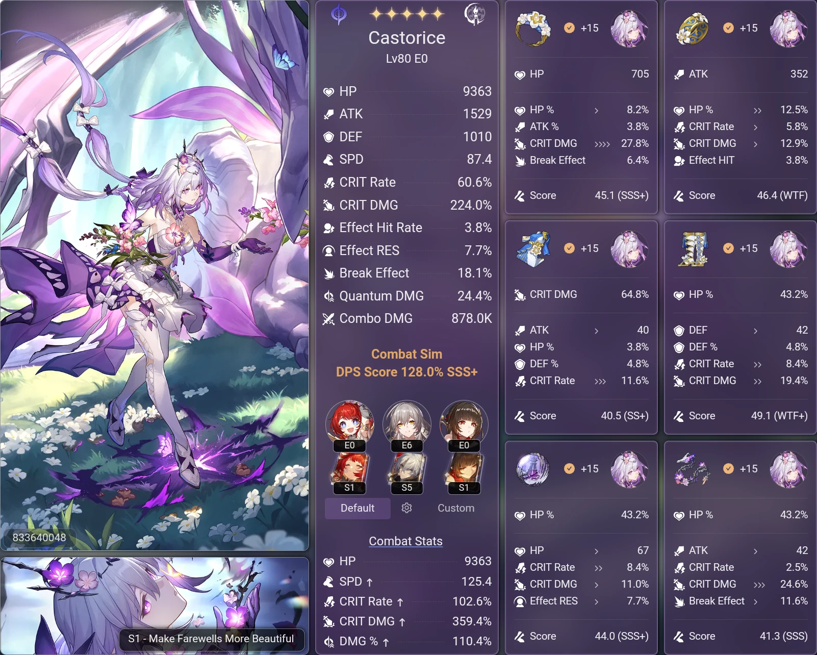 Final Castorice build! (FINALLY GOT HER S1) Honkai: Star Rail | HoYoLAB