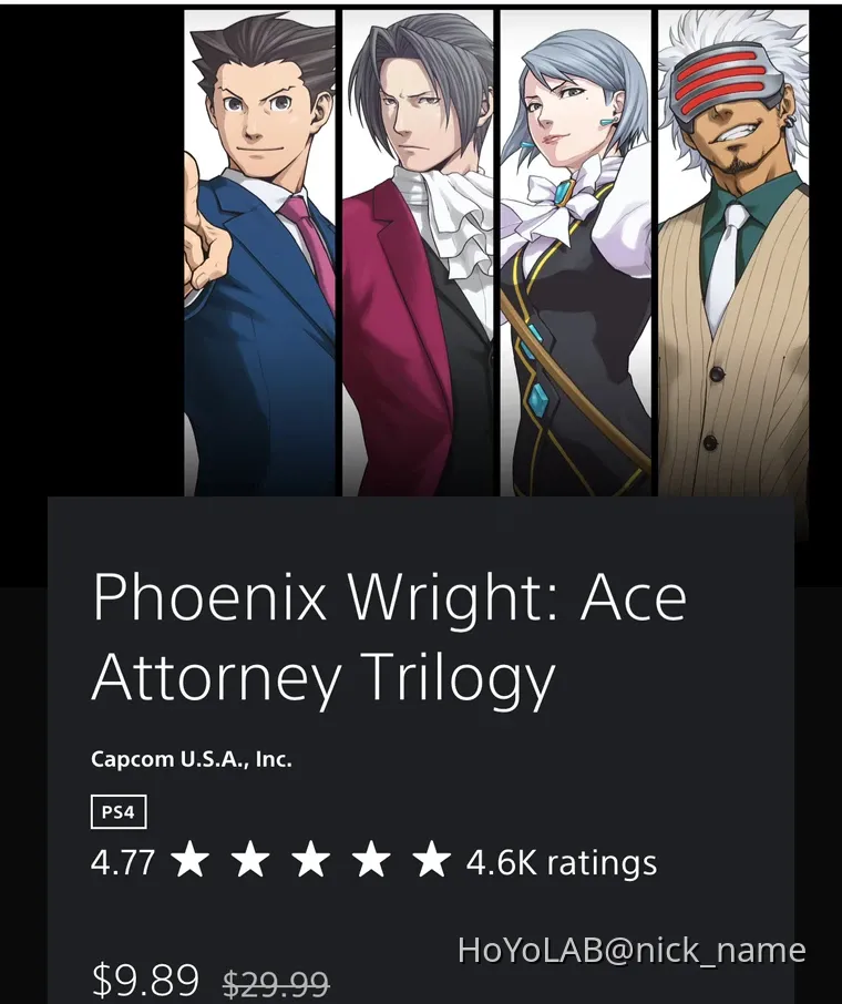 Ace attorney is on sale for 10 bucks on Nintendo switch, PlayStation ...