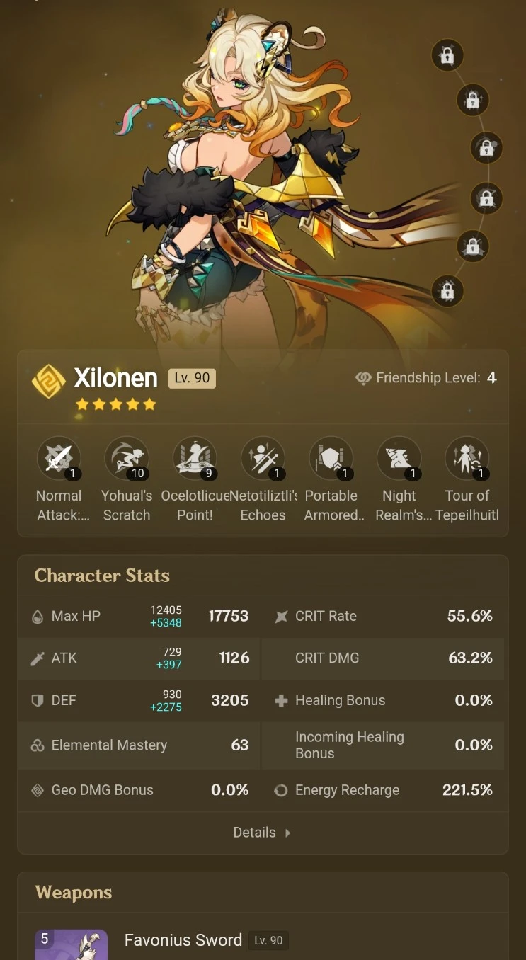 how is my xilonen build Genshin Impact | HoYoLAB