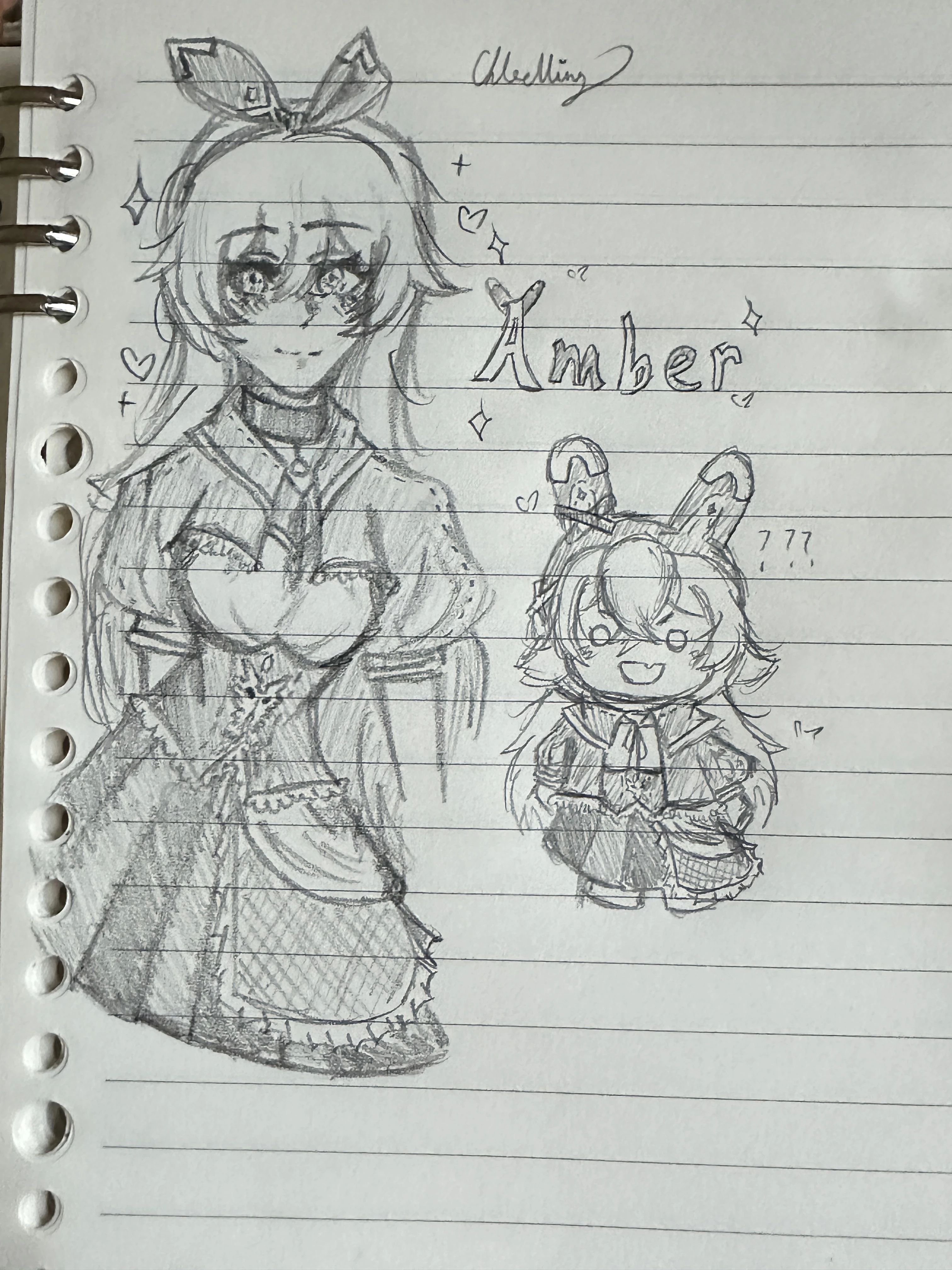A drawing for Amber!!! Ehehehe!!! Genshin Impact | HoYoLAB