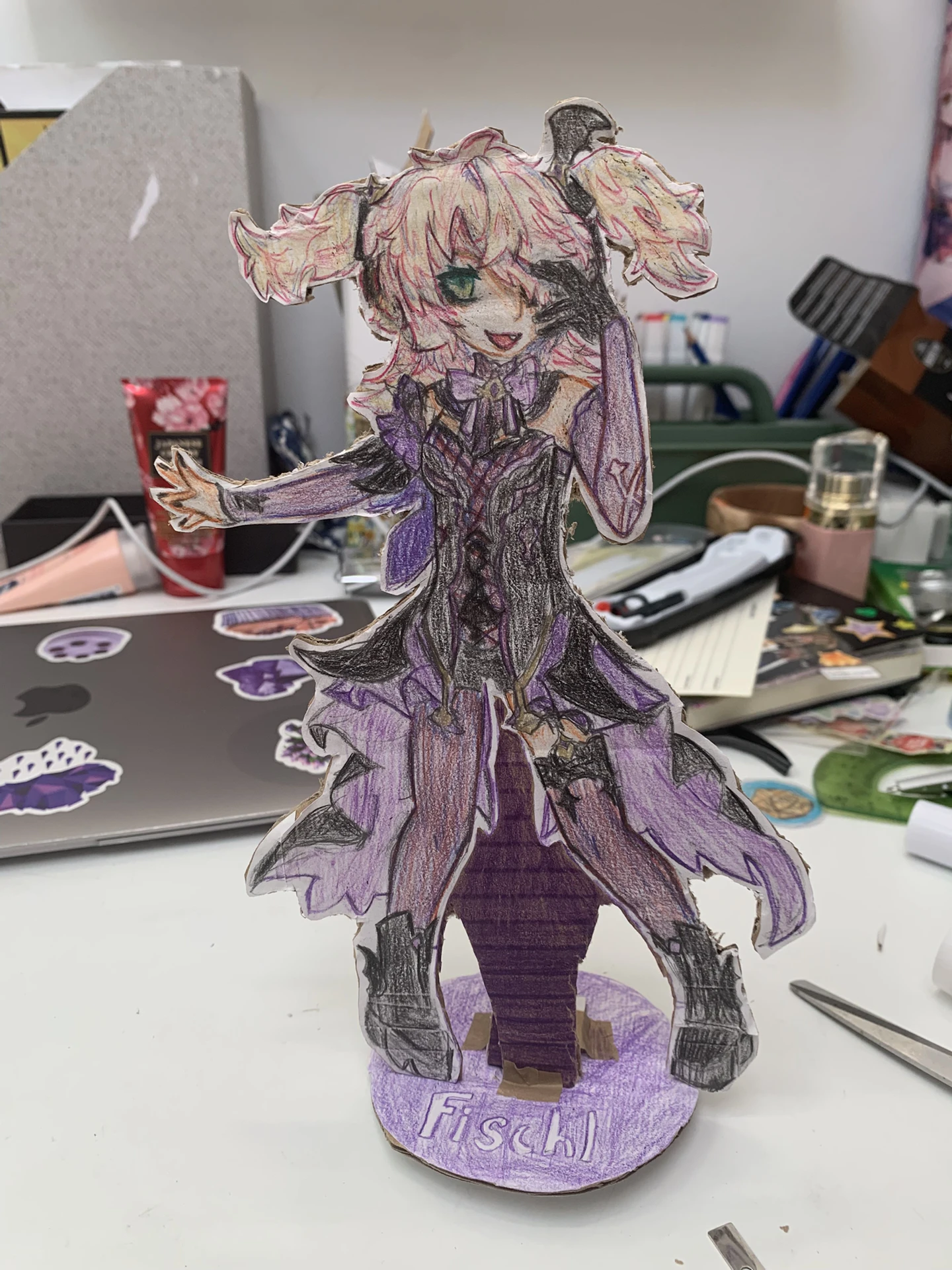 homemade fischl standee because 1. she's unpopular Genshin Impact | HoYoLAB