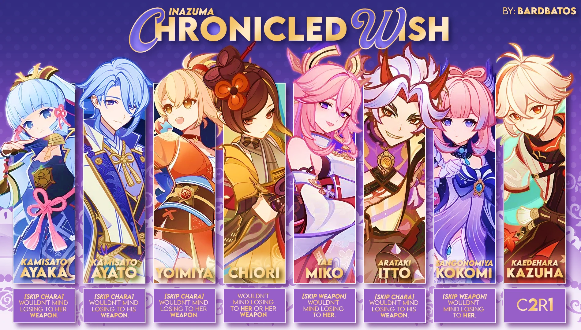 INAZUMA Chronicled Wish! (my ver.) Genshin Impact | HoYoLAB