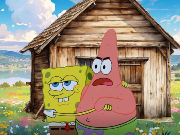 Spongebob and Patrick still solid in cheap home | HoYoLAB