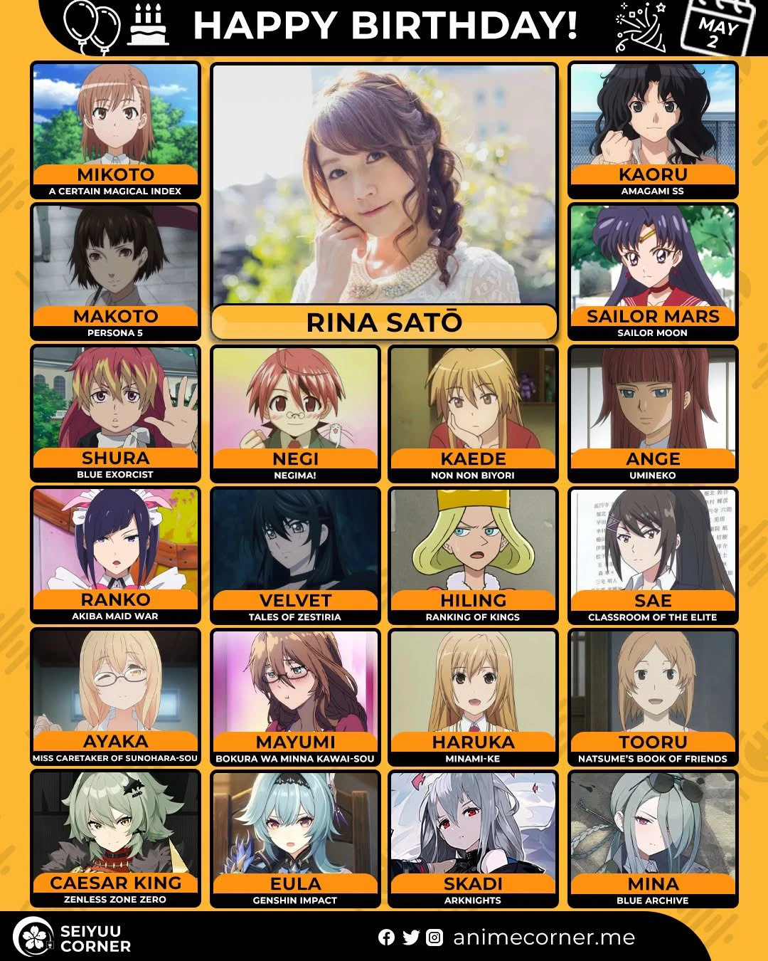 Happy Birthday to Satou Rina Genshin Impact | HoYoLAB