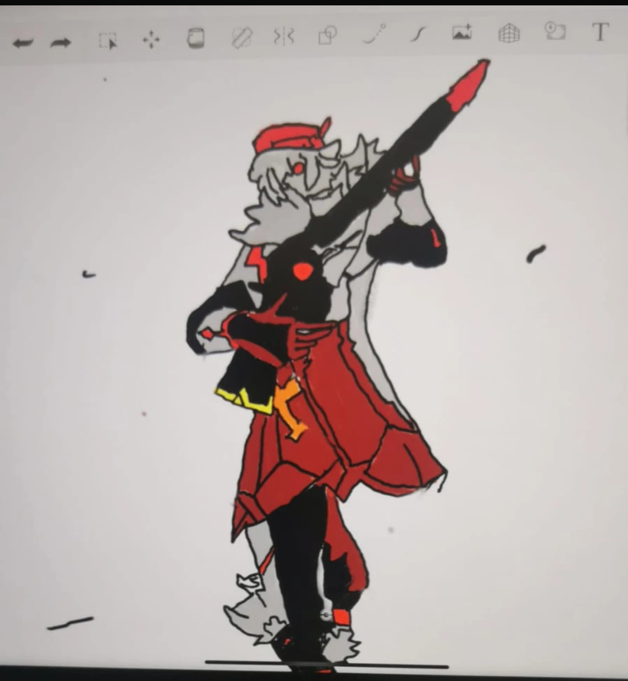 Pyroslinger bracer sketch during class! Genshin Impact | HoYoLAB