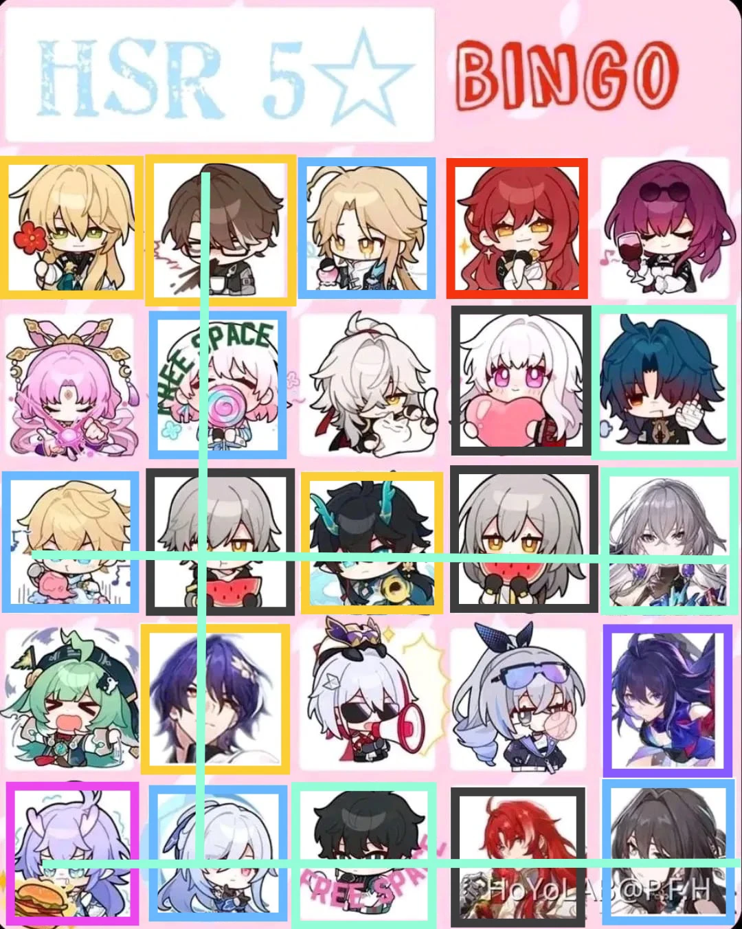 HSR 5 star bingo Honkai: Star Rail | HoYoLAB