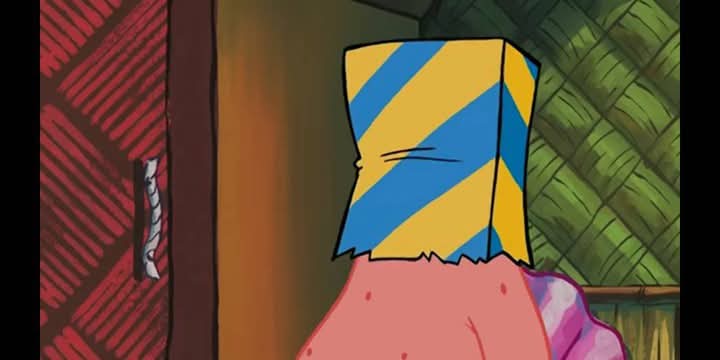 Patrick cover face with bag | HoYoLAB