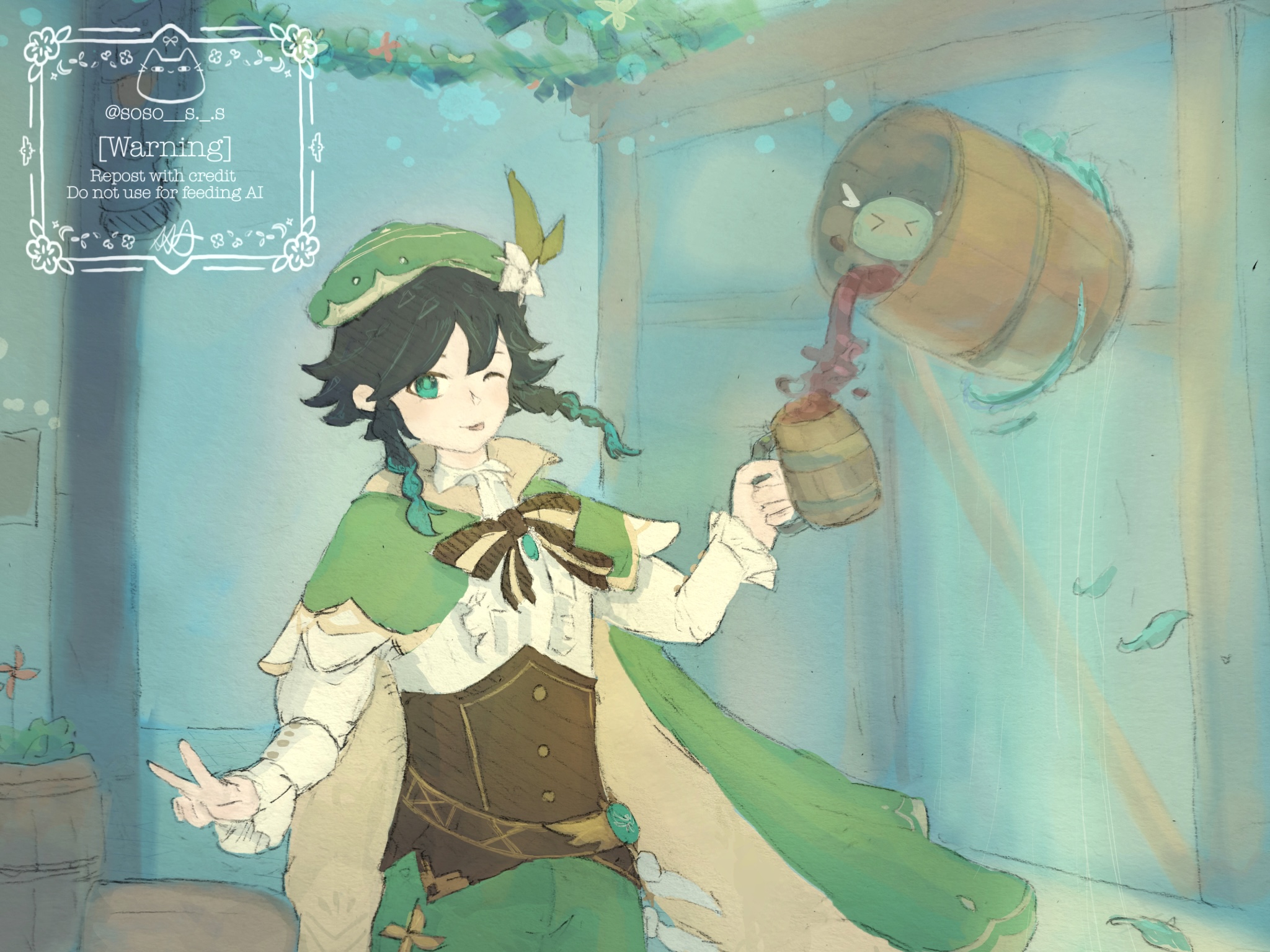 That bard outside Angel Share Genshin Impact | HoYoLAB