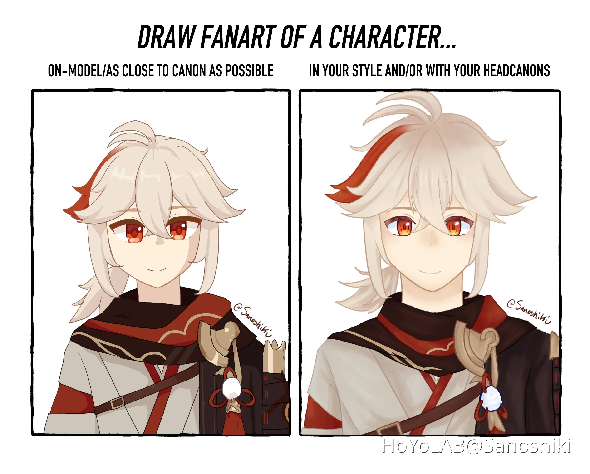 Kaedehara Kazuha in my artstyle Genshin Impact | HoYoLAB