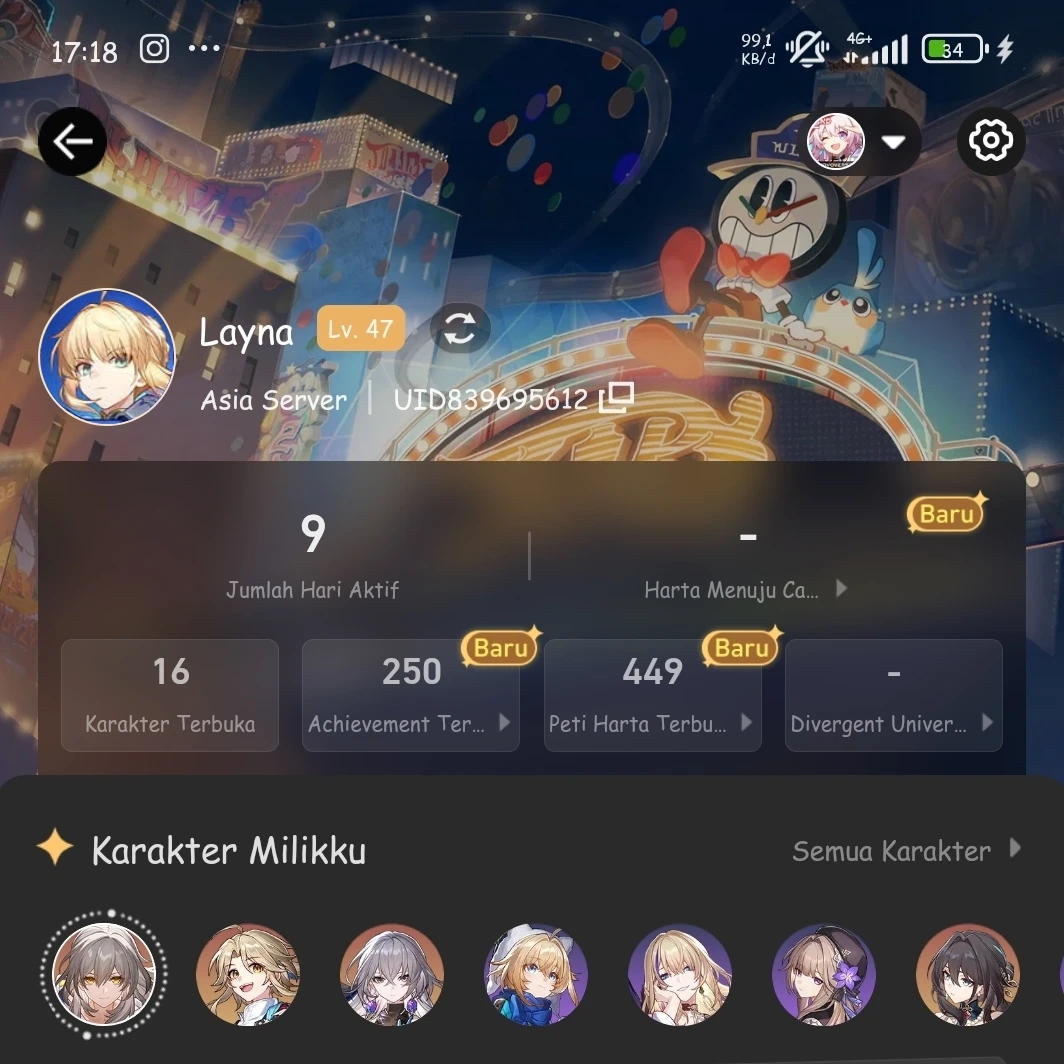 aku fans arturia pendragon, oleh karena itu aku mulai main hsr ...