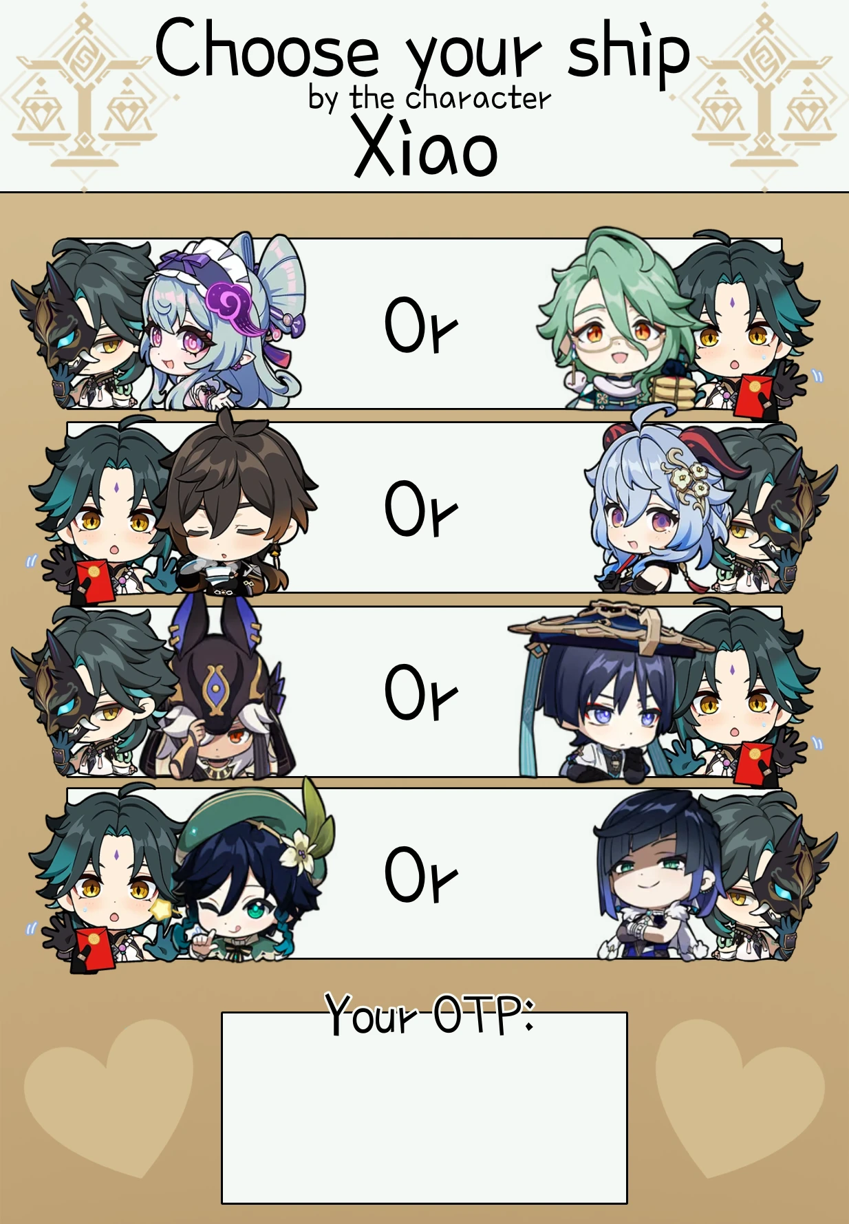 Choose your ships by the character (Liyue Men pt. 1) Genshin Impact ...