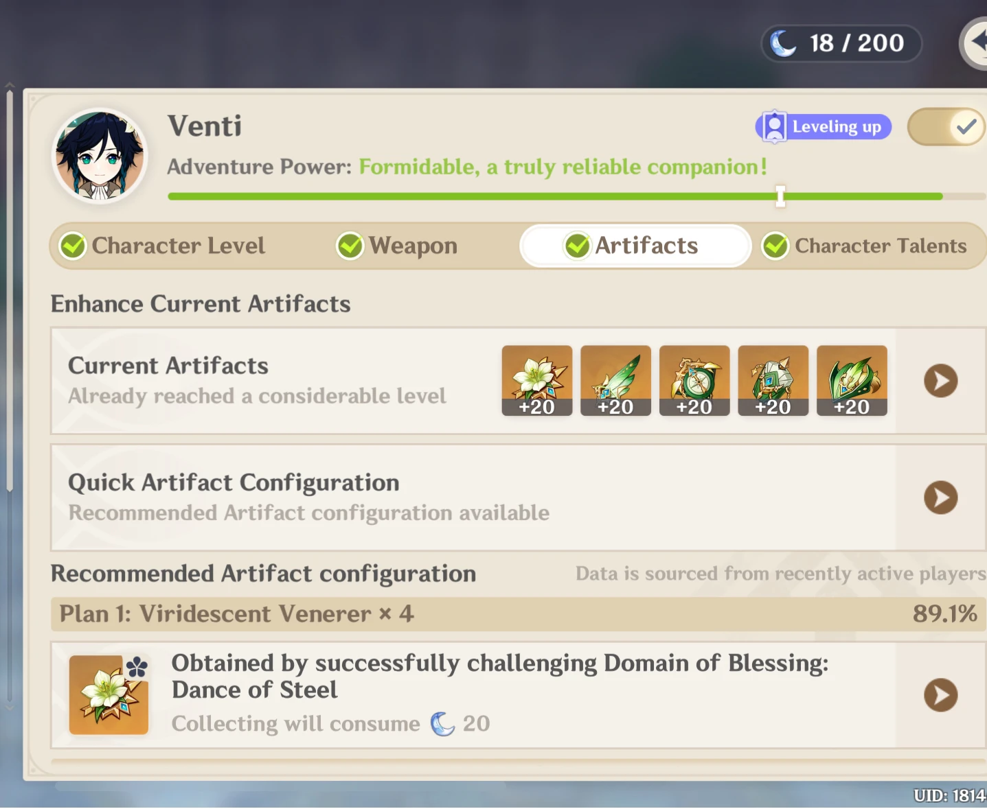 My venti artifact build Genshin Impact | HoYoLAB