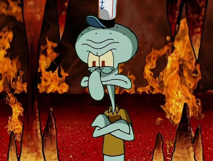 Squidward upset in hell | HoYoLAB