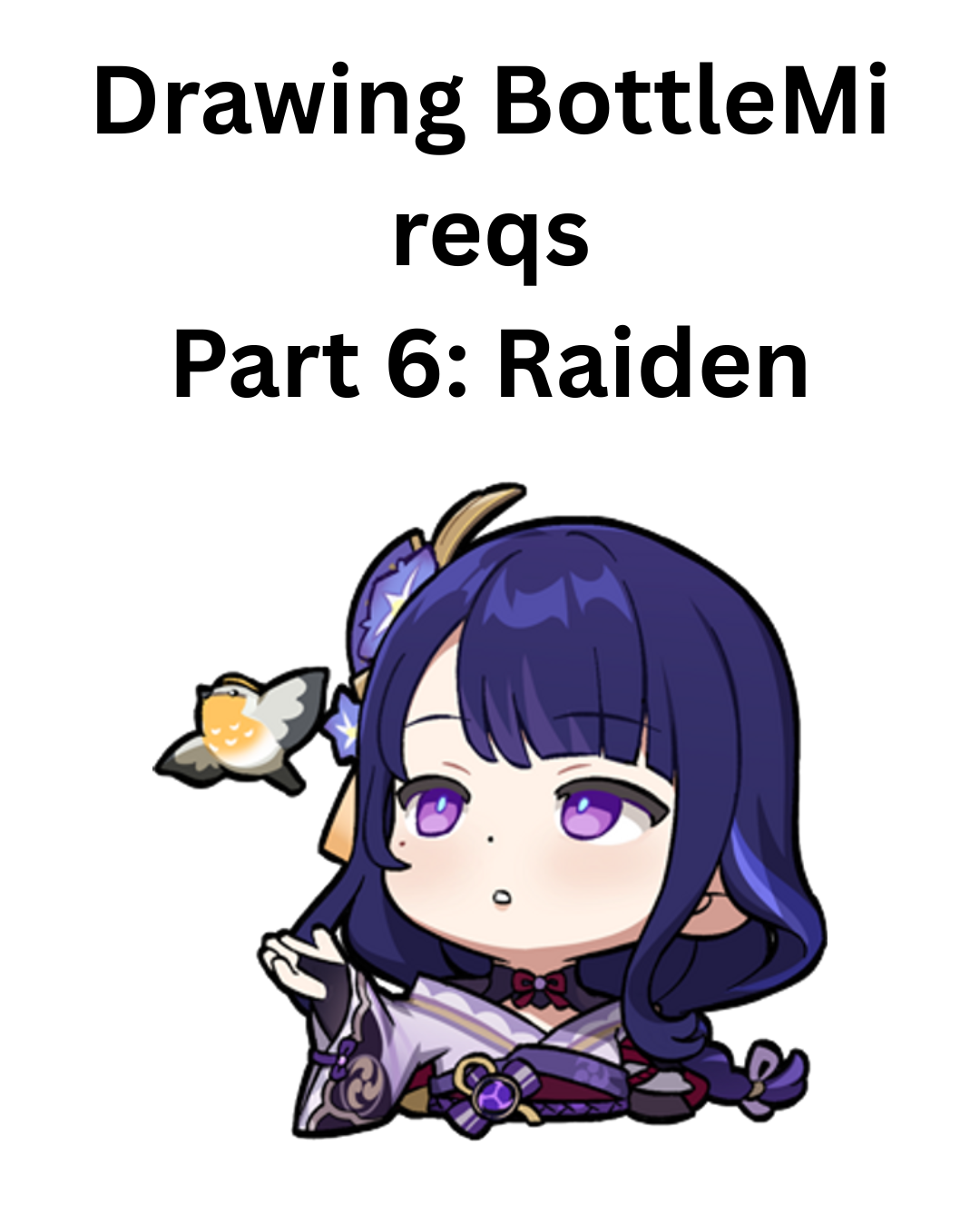 Raiden Shogun doodle (Yae Miko coming soon don't worry) Genshin Impact ...