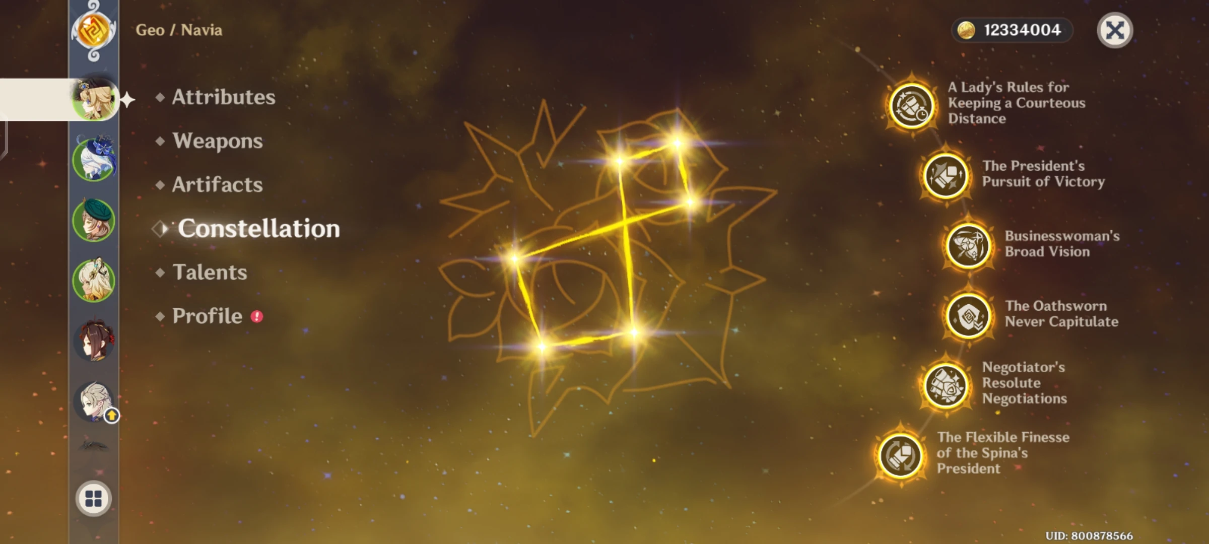 Finally C6 My Navia even though I lost 2 50/50 Back to Back Genshin ...