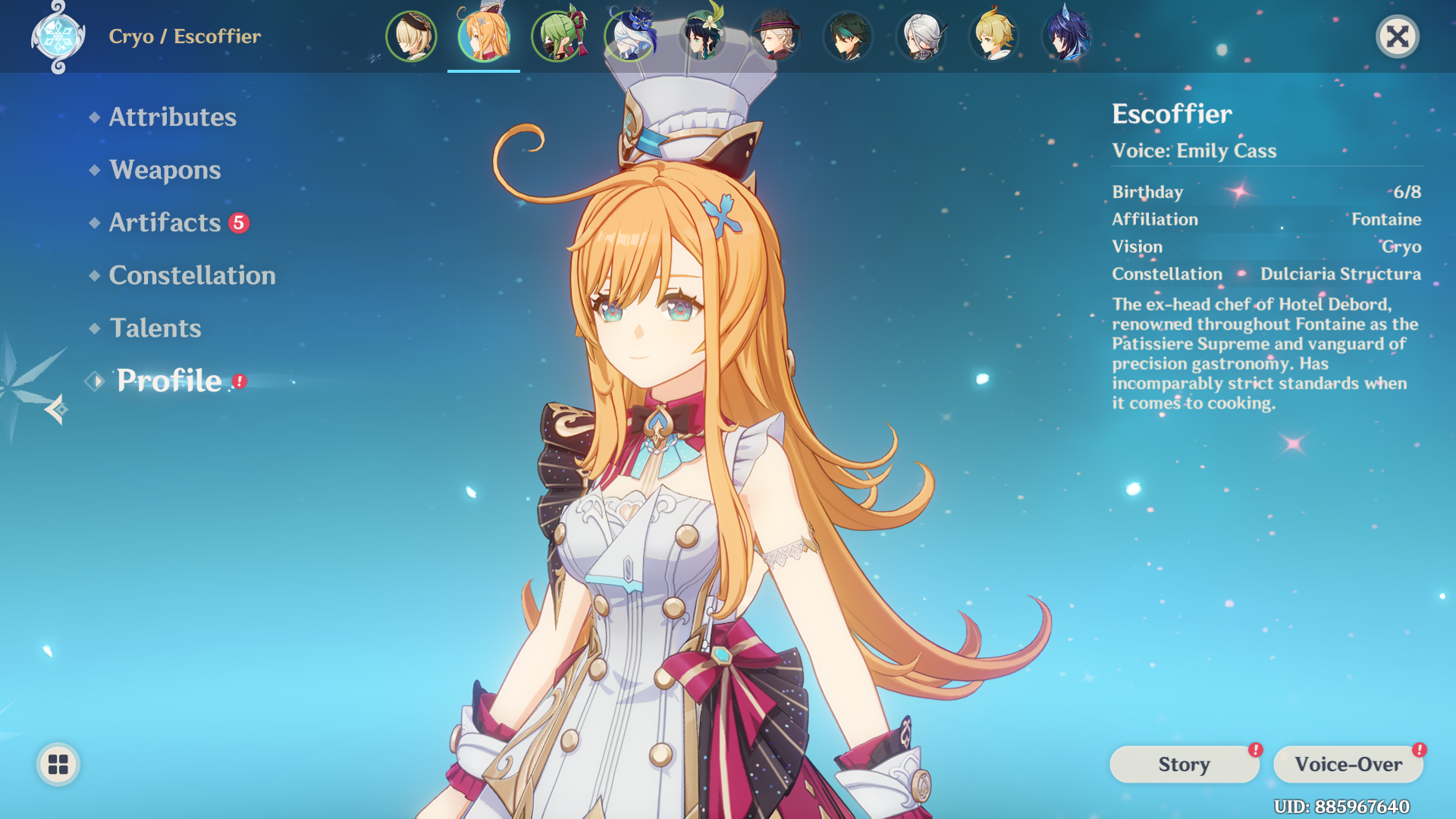 escoffier pulls! got her but not her spear :,,,( Genshin Impact | HoYoLAB